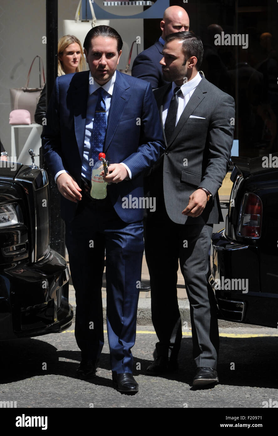 James Stunt seen leaving Sotheby's in London Featuring: James Stunt ...