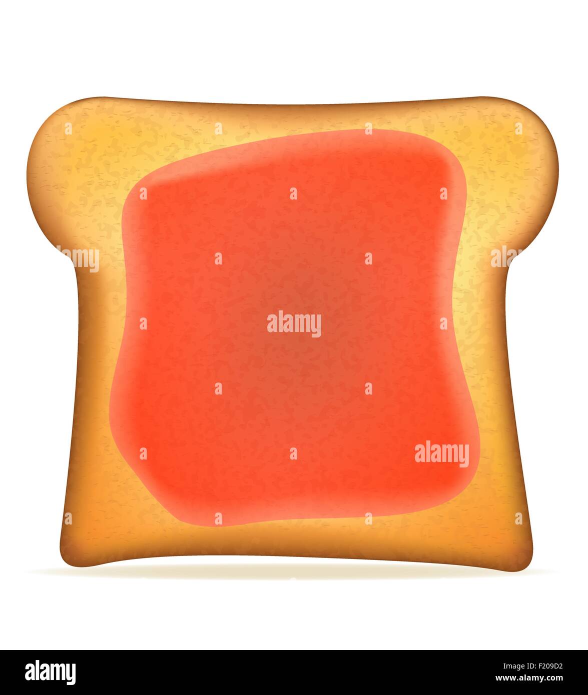 toast with jelly vector illustration isolated on white background Stock ...
