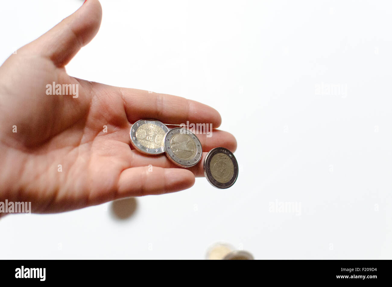 Silver coins falling hi-res stock photography and images - Alamy