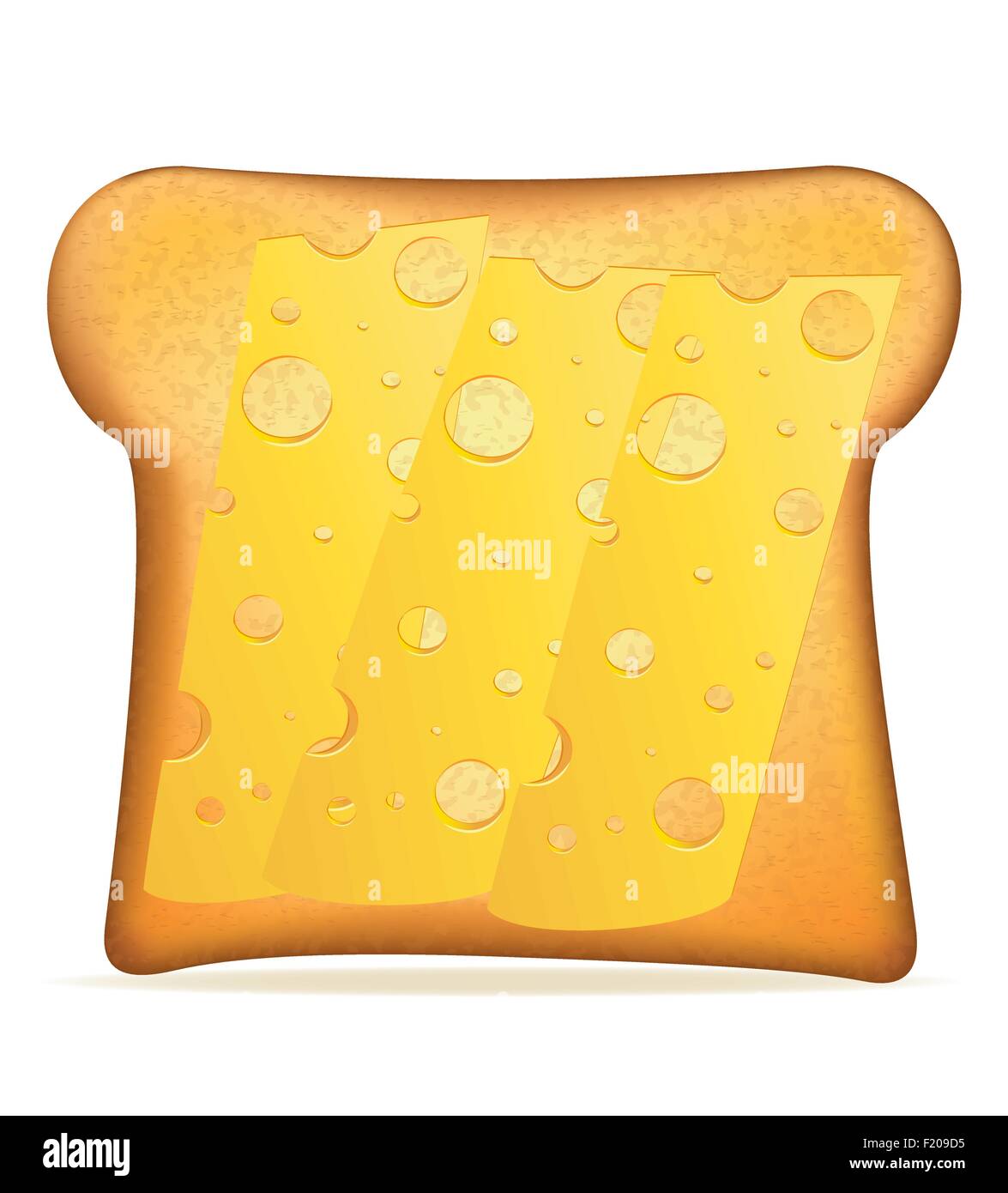 toast with cheese vector illustration isolated on white background ...