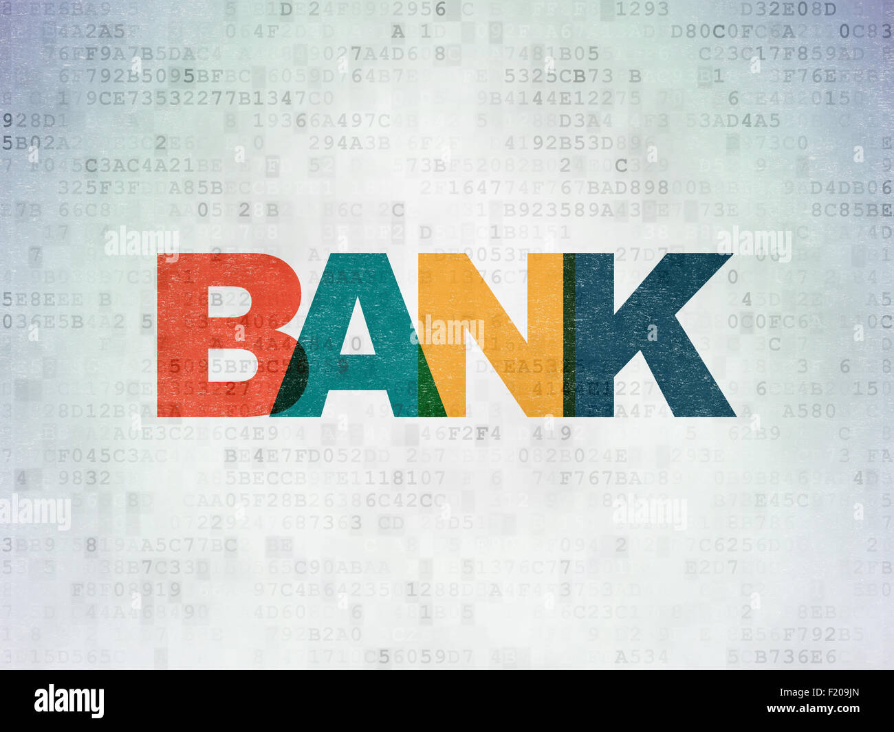 Banking concept: Bank on Digital Paper background Stock Photo - Alamy