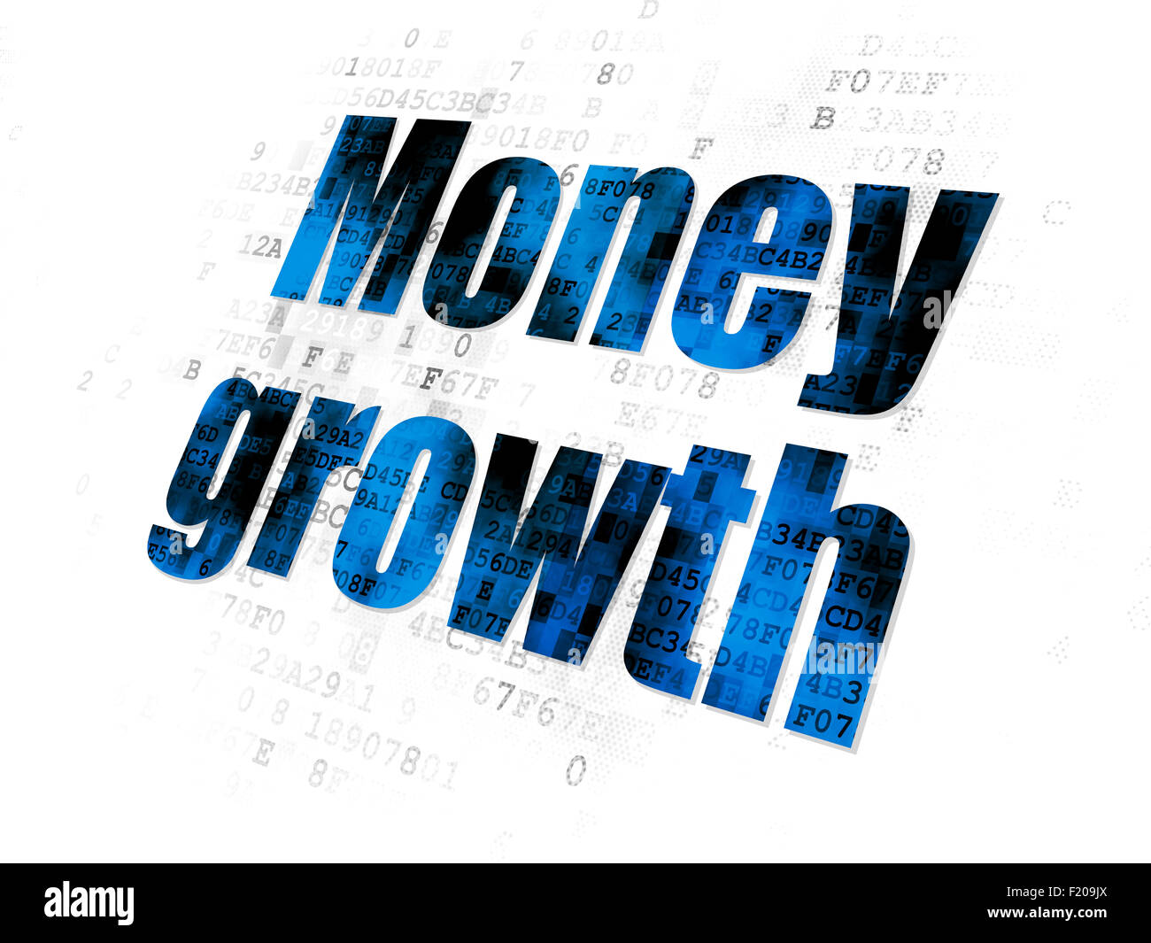 Money concept: Money Growth on Digital background Stock Photo - Alamy