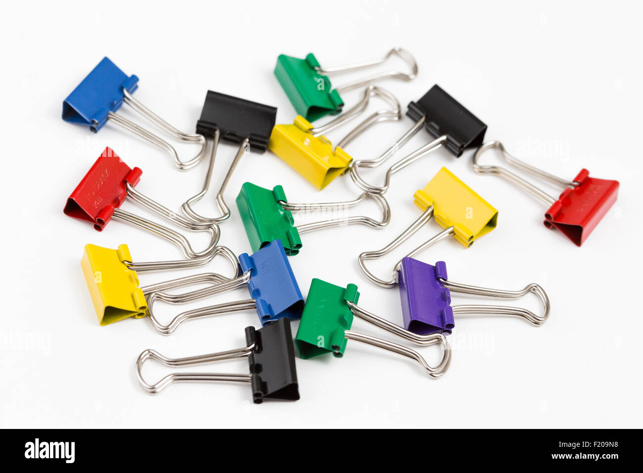 Colourful Binder Clips Stock Photo - Alamy
