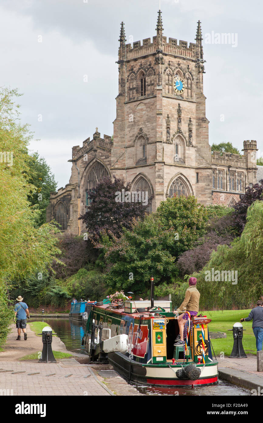 The Staffs and Worcester Canal and St Mary and All Saints' Church ...