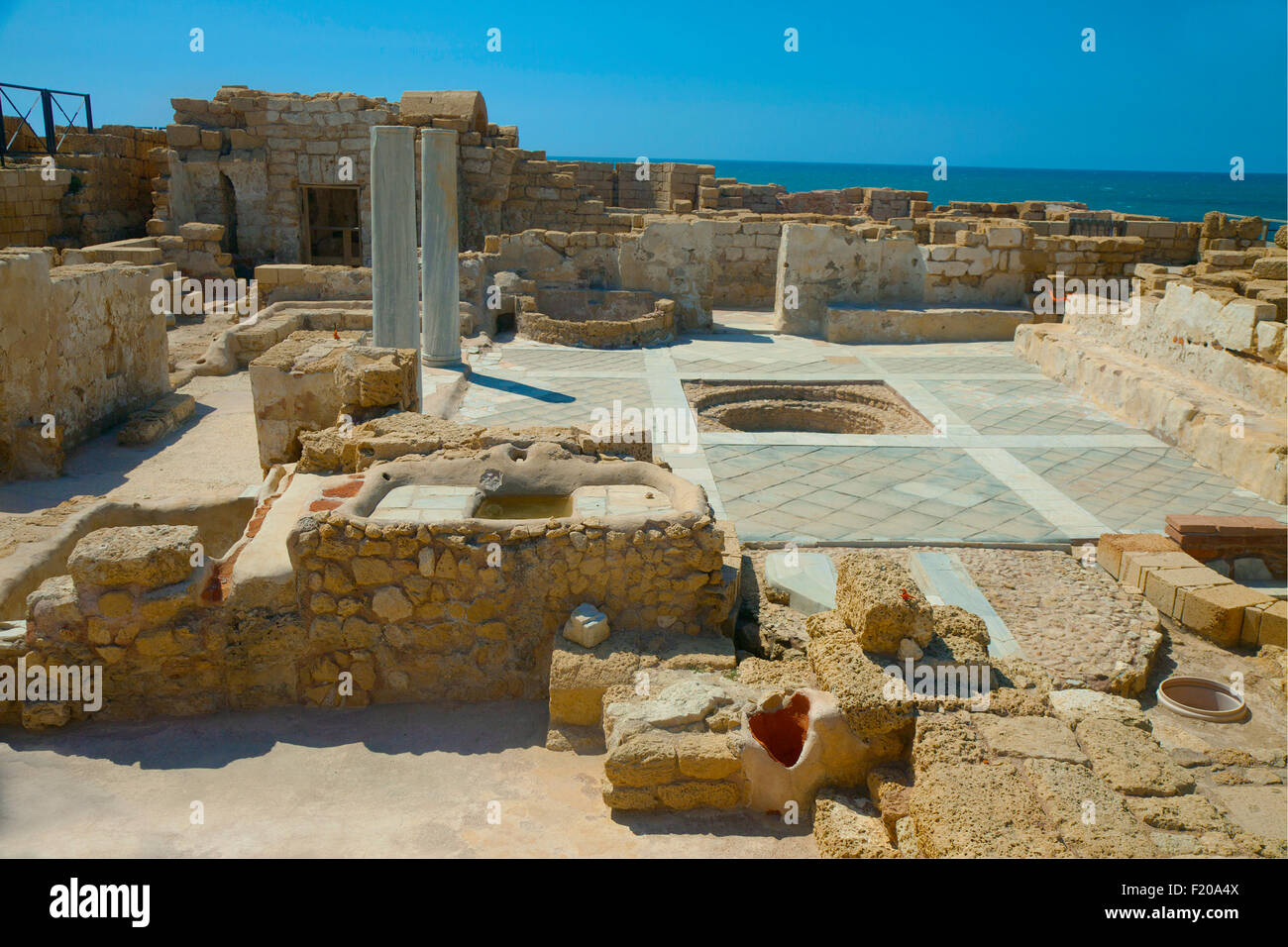 Well preserved remnants of ancient Byzantine house in Caesarea, Israel ...