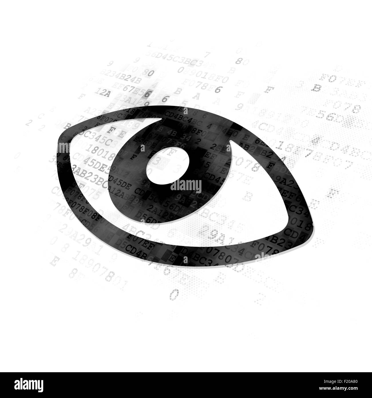 Privacy concept: Eye on Digital background Stock Photo - Alamy