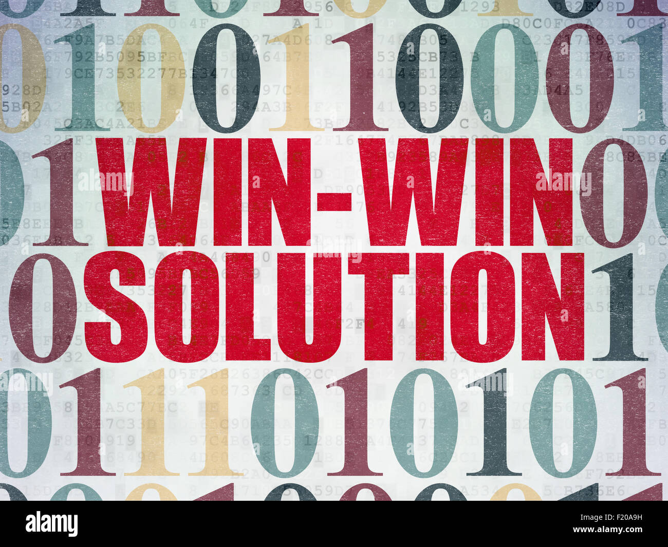 Business concept: Win-win Solution on Digital Paper background Stock ...