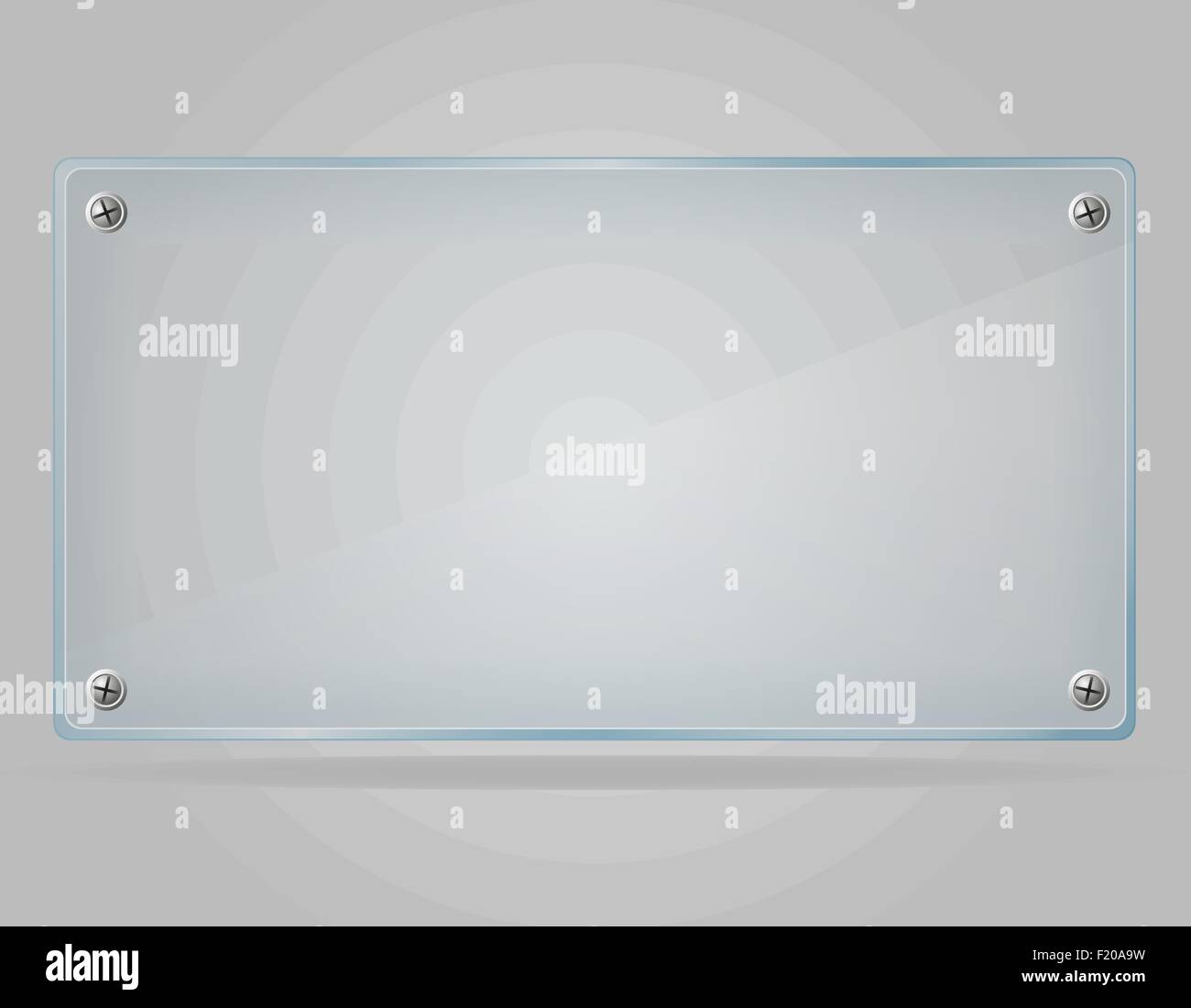 transparent glass plate vector illustration isolated on gray background ...