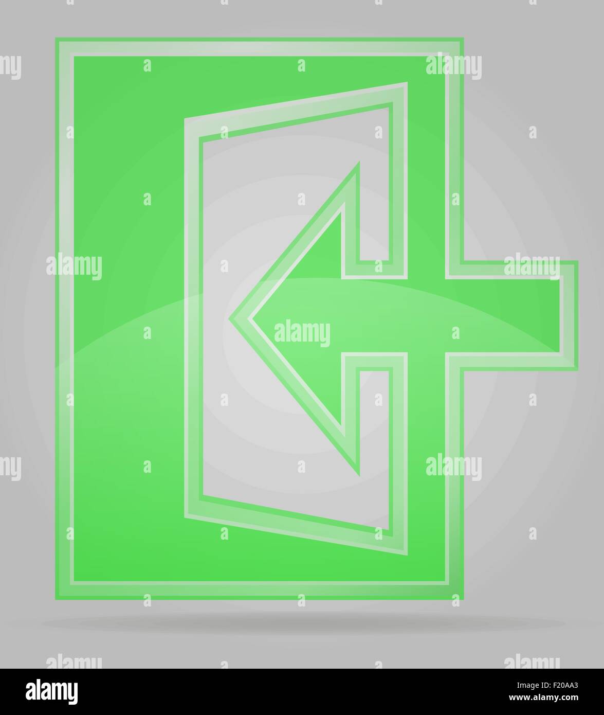 transparent sign exit vector illustration isolated on gray background ...