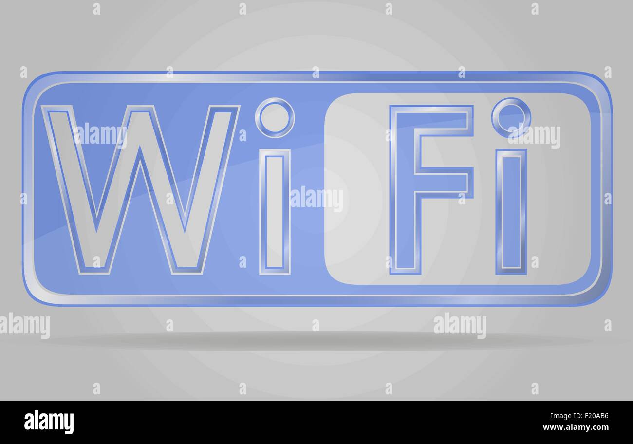 transparent sign wi fi vector illustration isolated on gray background ...