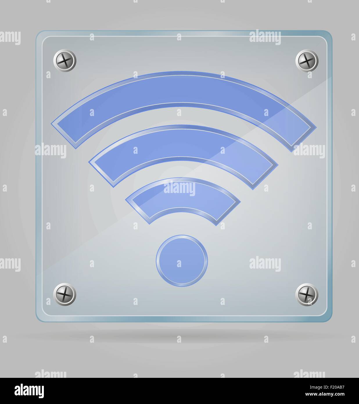 transparent sign wi fi on the plate vector illustration isolated on ...
