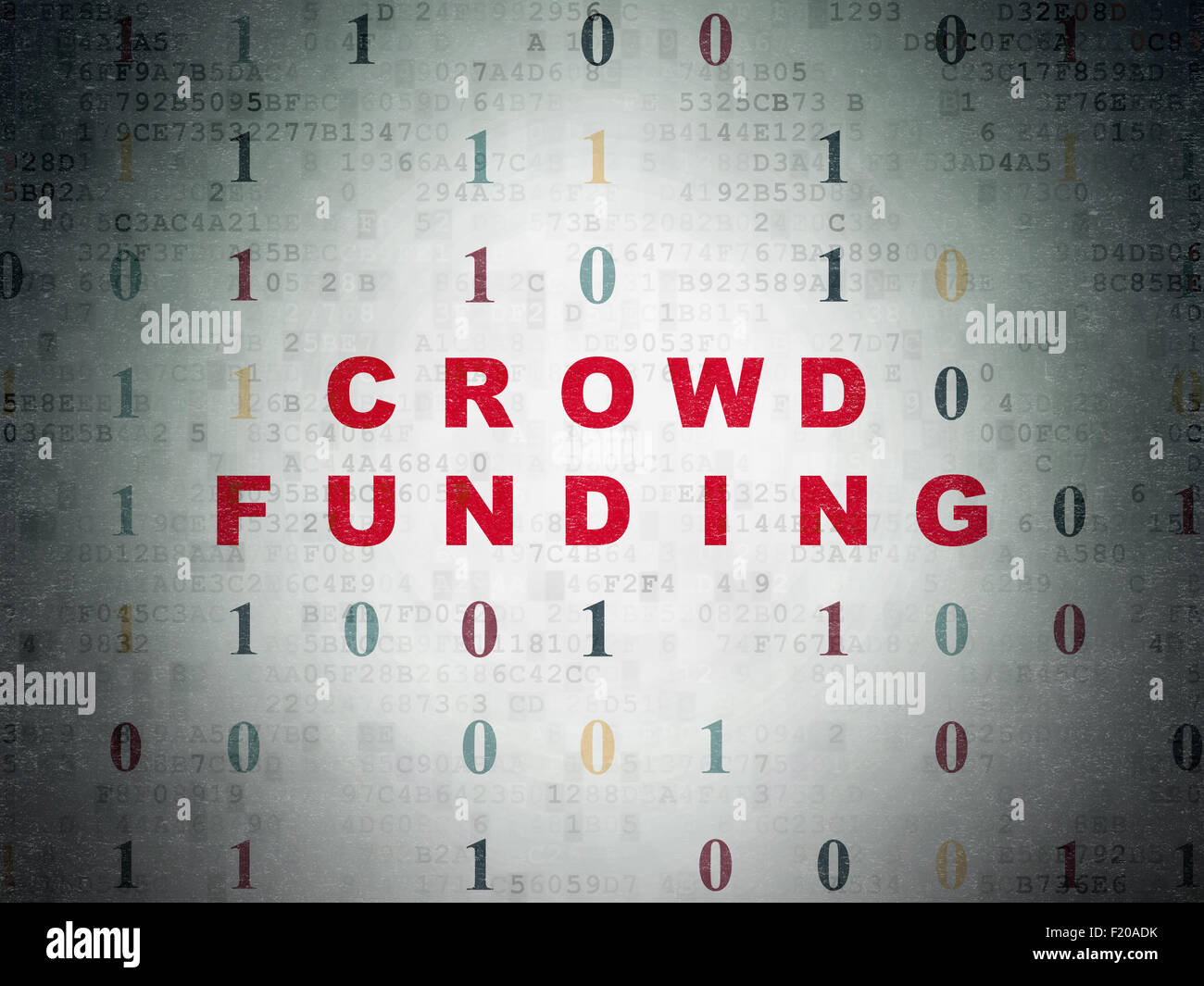 Business concept: Crowd Funding on Digital Paper background Stock Photo ...