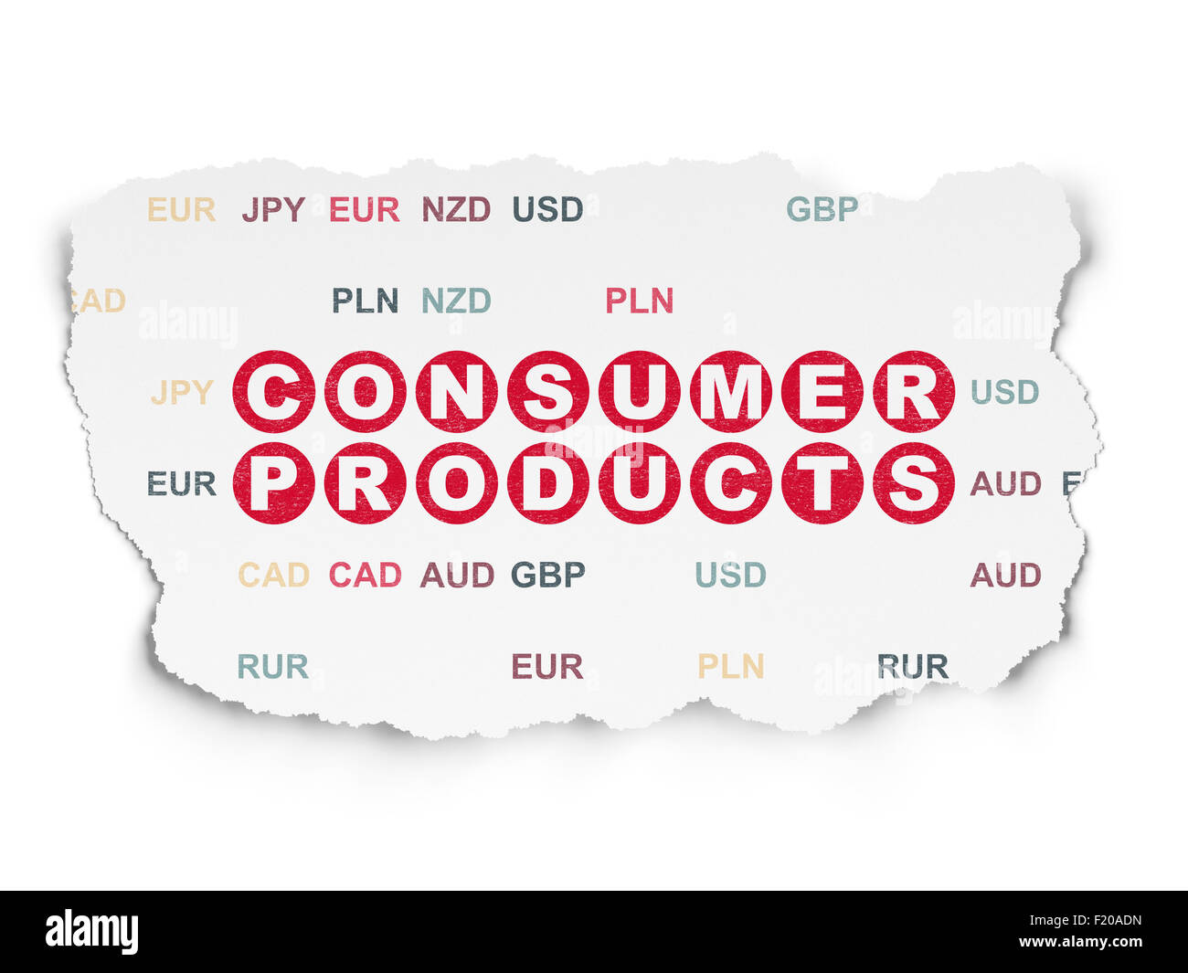 Business concept: Consumer Products on Torn Paper background Stock ...