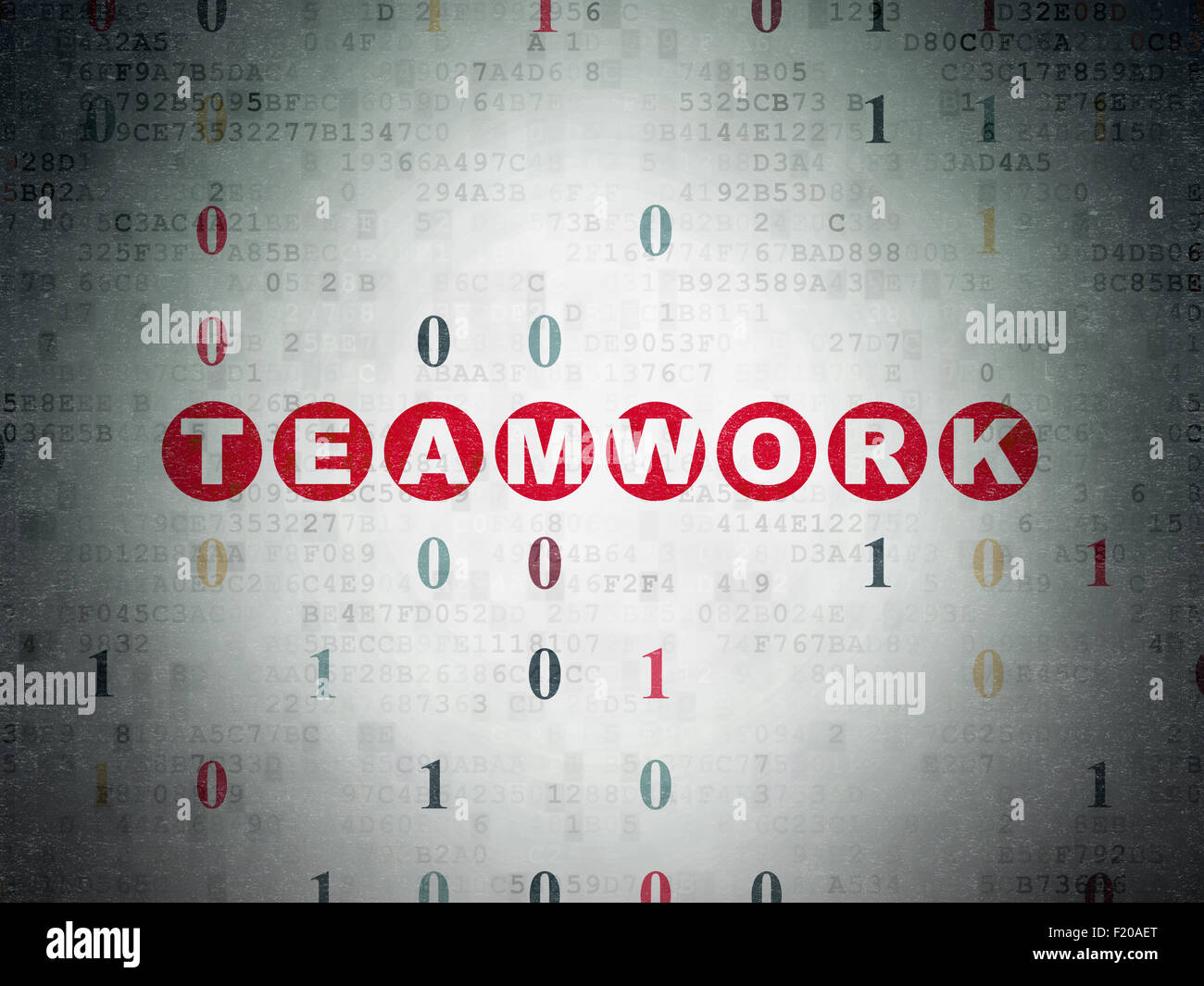 Business concept: Teamwork on Digital Paper background Stock Photo - Alamy