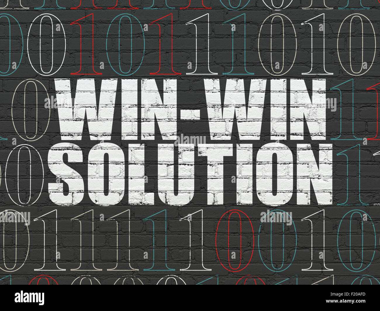 Finance concept: Win-win Solution on wall background Stock Photo - Alamy