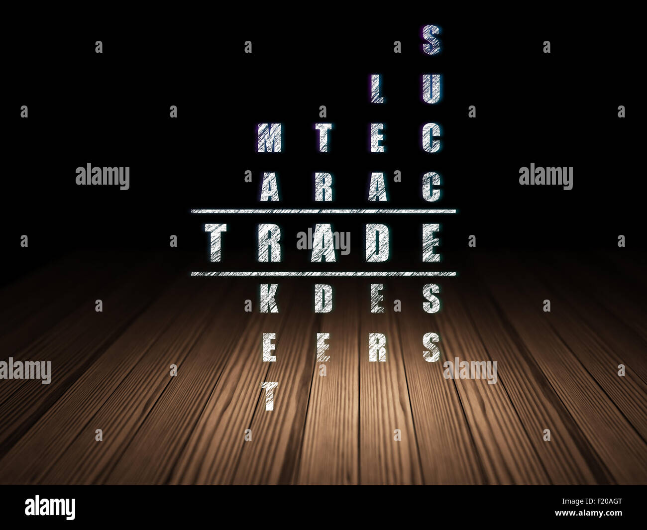Finance concept: word Trade in solving Crossword Puzzle Stock Photo - Alamy