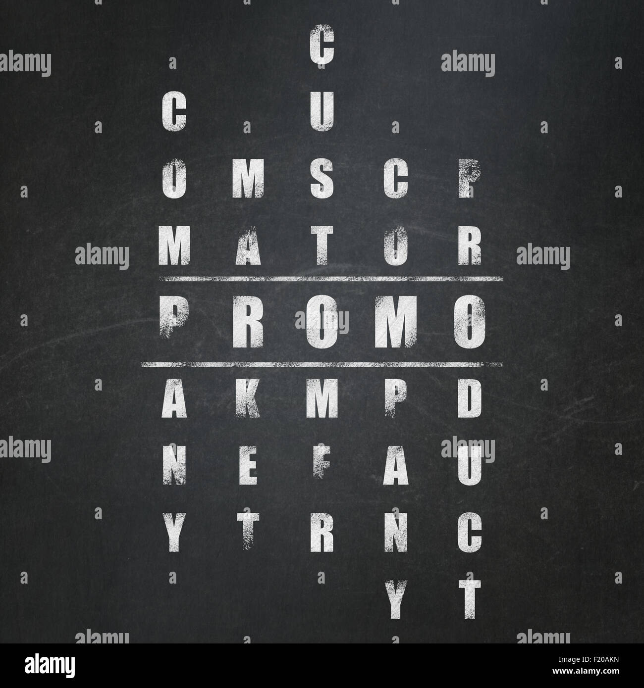 Advertising concept: word Promo in solving Crossword Puzzle Stock Photo ...