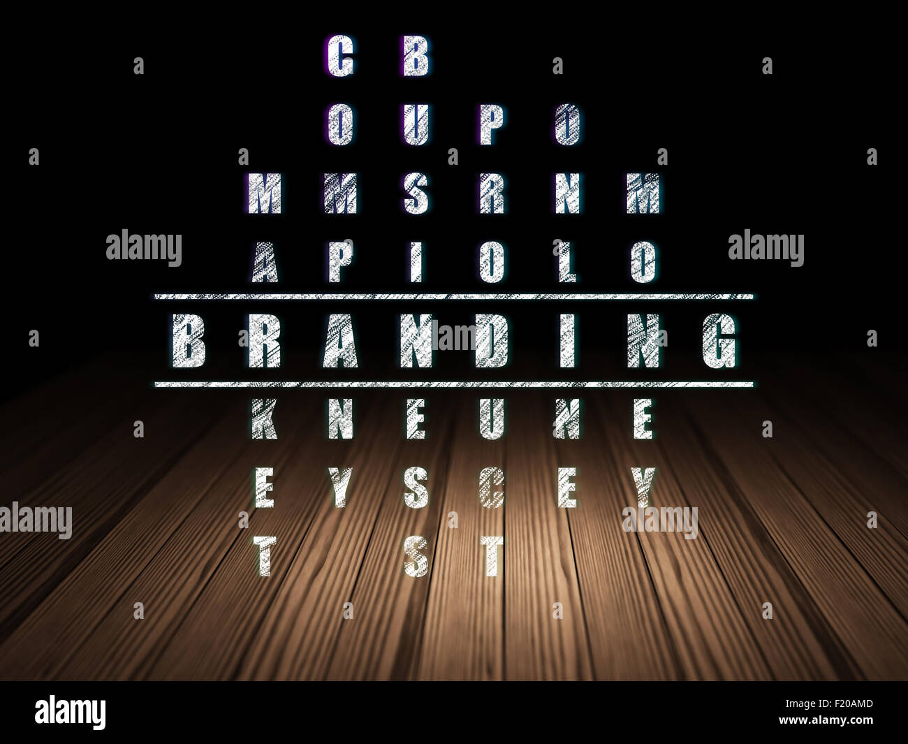 Advertising concept: word Branding in solving Crossword Puzzle Stock ...