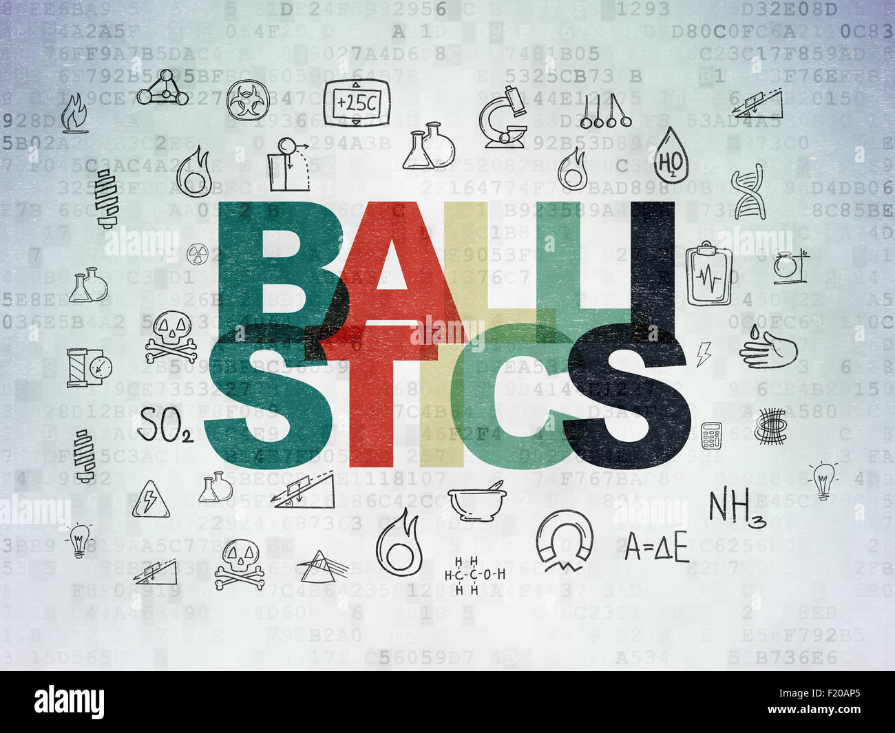 Science concept: Ballistics on Digital Paper background Stock Photo - Alamy