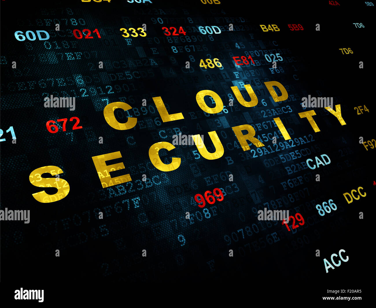 Cloud networking concept: Cloud Security on Digital background Stock ...
