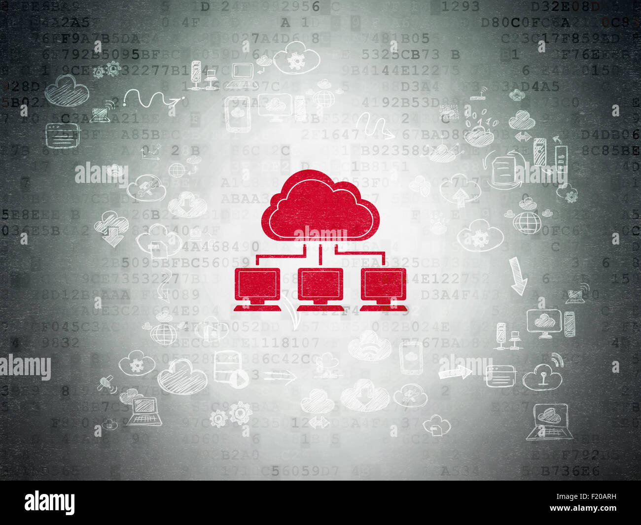 Cloud networking concept: Cloud Network on Digital Paper Stock Photo ...