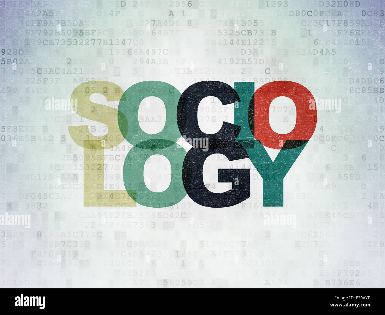 Studying concept: Sociology on Digital Paper background Stock Photo - Alamy