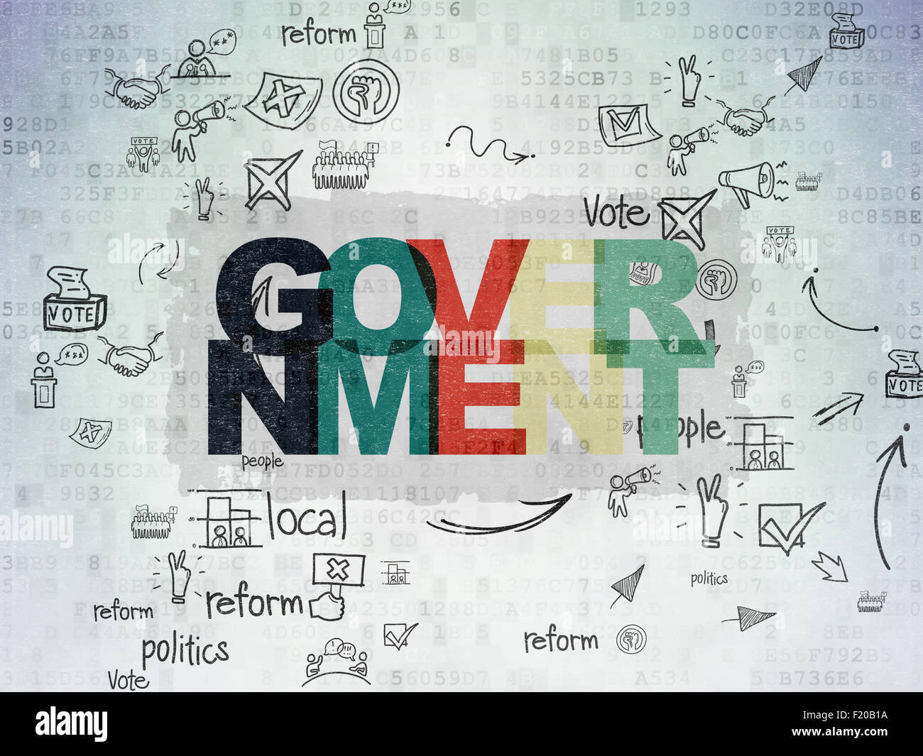 Politics concept: Government on Digital Paper background Stock Photo ...