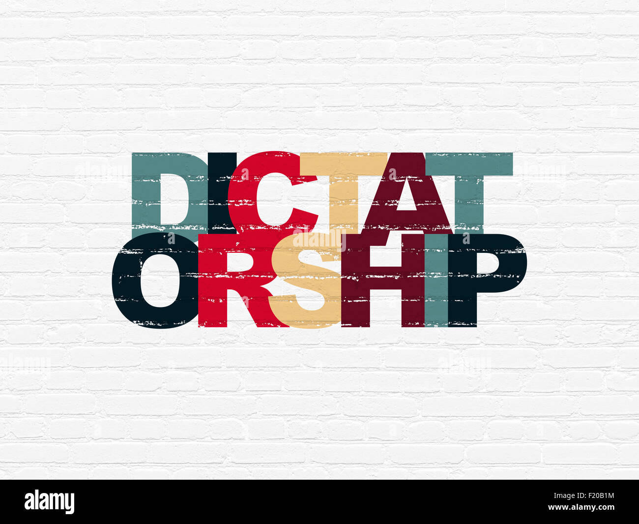 Political concept: Dictatorship on wall background Stock Photo - Alamy