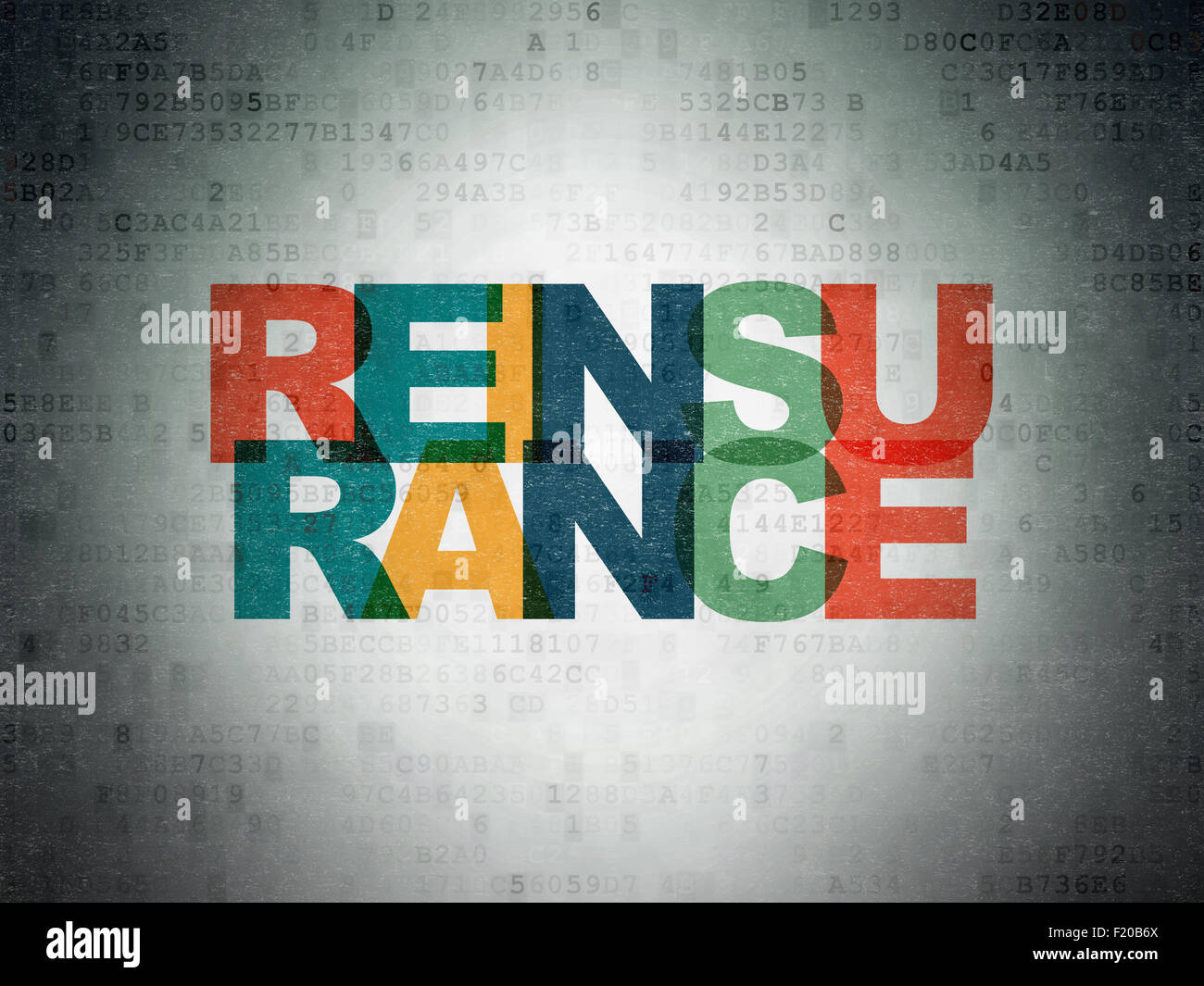 Insurance concept: Reinsurance on Digital Paper background Stock Photo ...