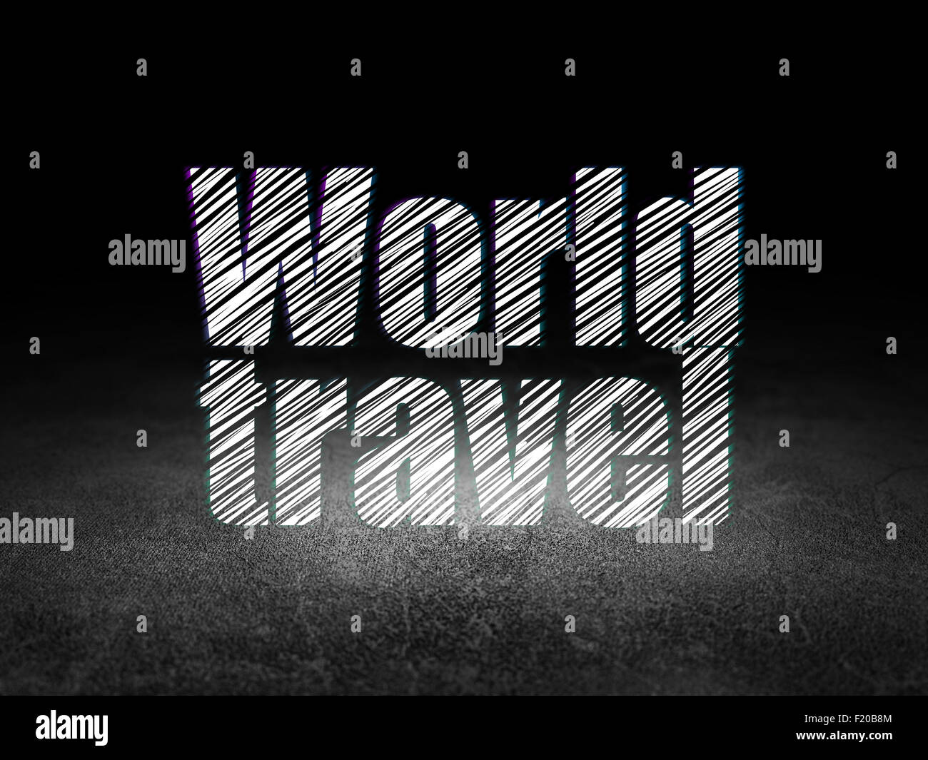 Travel concept: World Travel in grunge dark room Stock Photo - Alamy