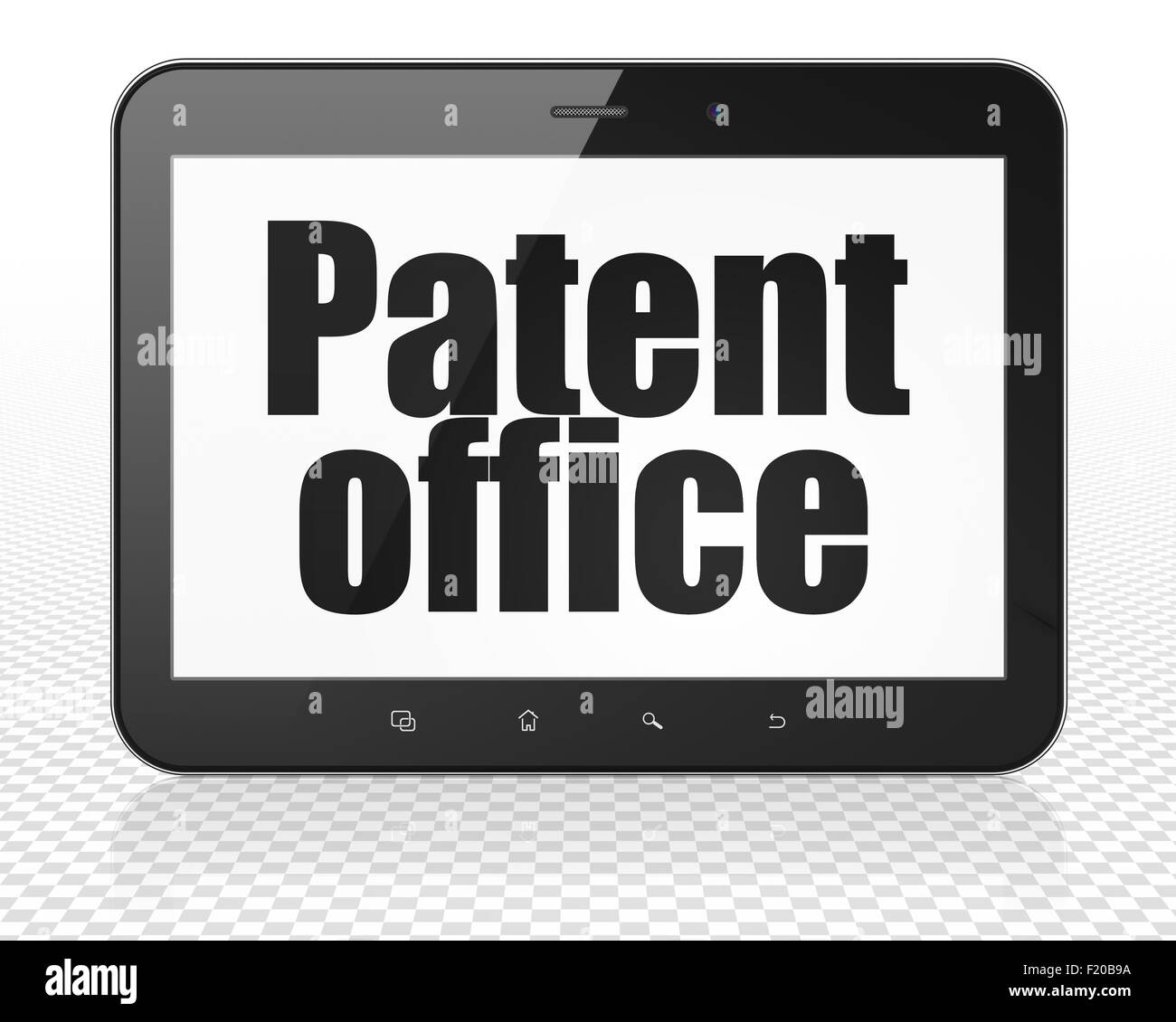 Law concept: Tablet Pc Computer with Patent Office on display Stock ...