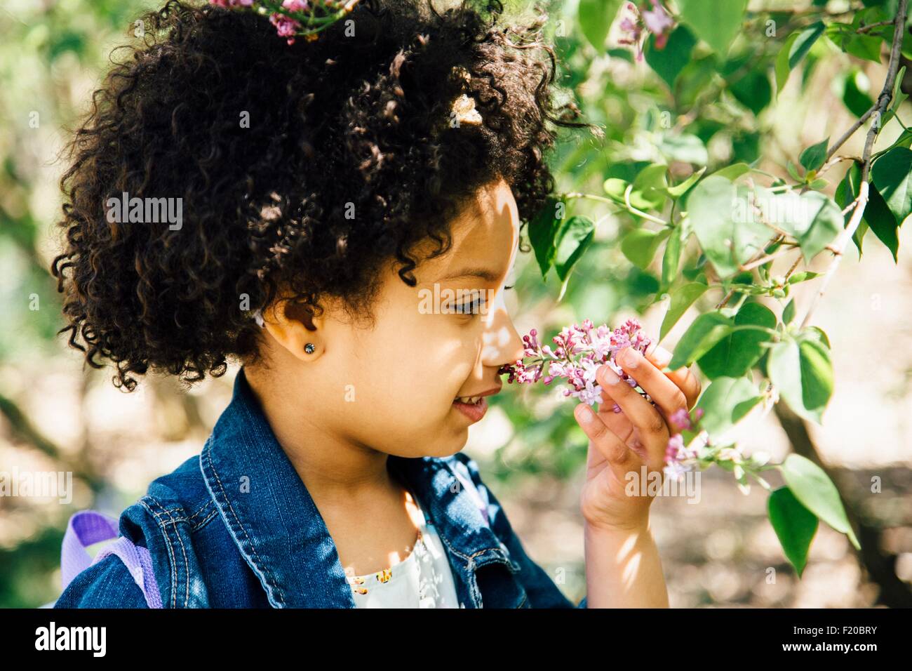 Child Smelling Flower High Resolution Stock Photography and Images - Alamy