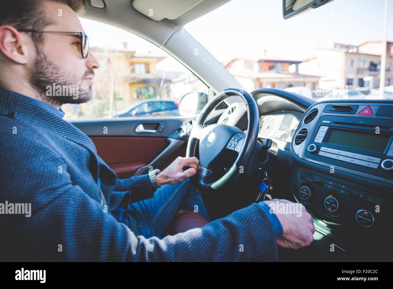 Man driving car hi-res stock photography and images - Alamy