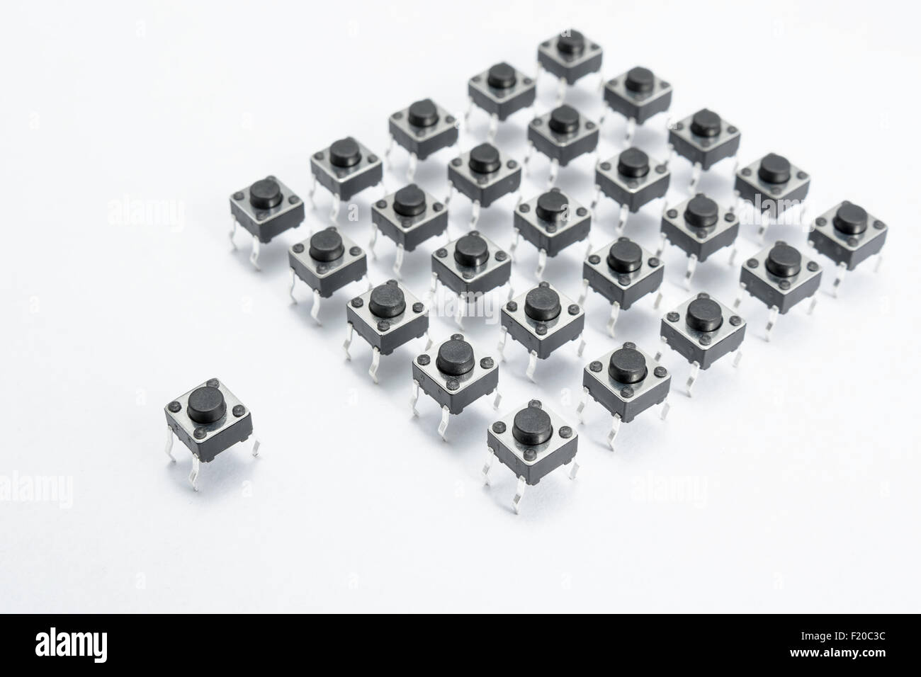 Microswitch isolated on white Stock Photo - Alamy