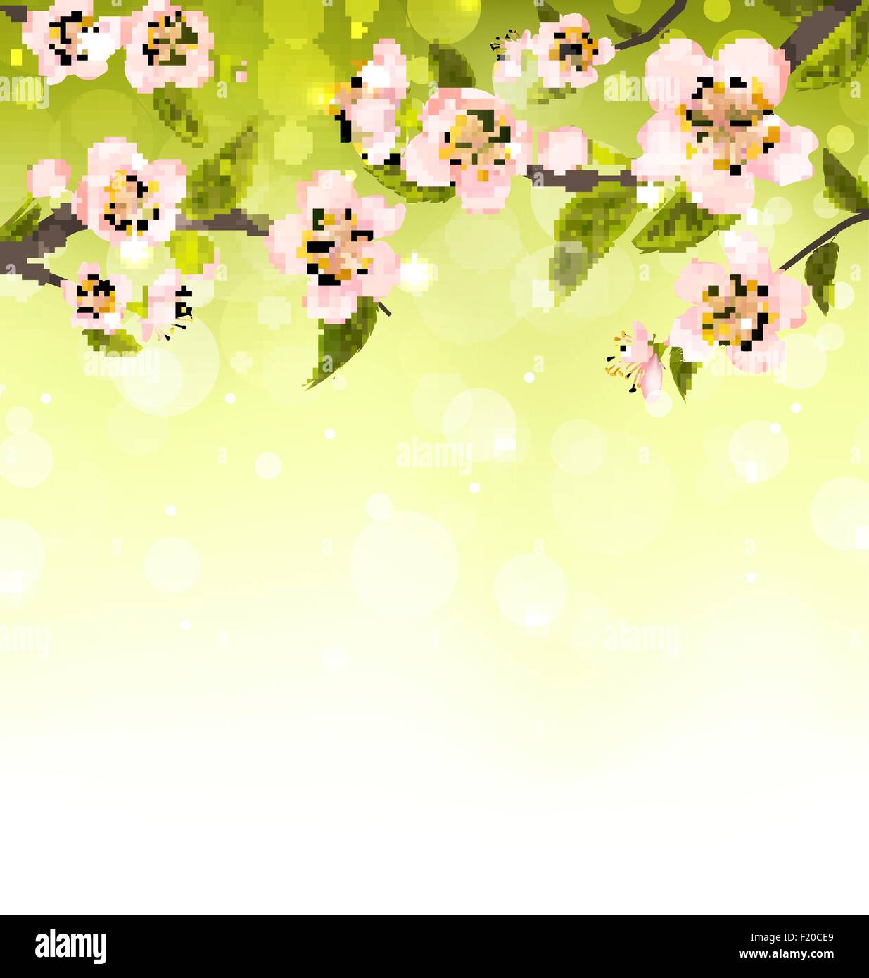 Plum blossom white tree Stock Vector Images - Alamy