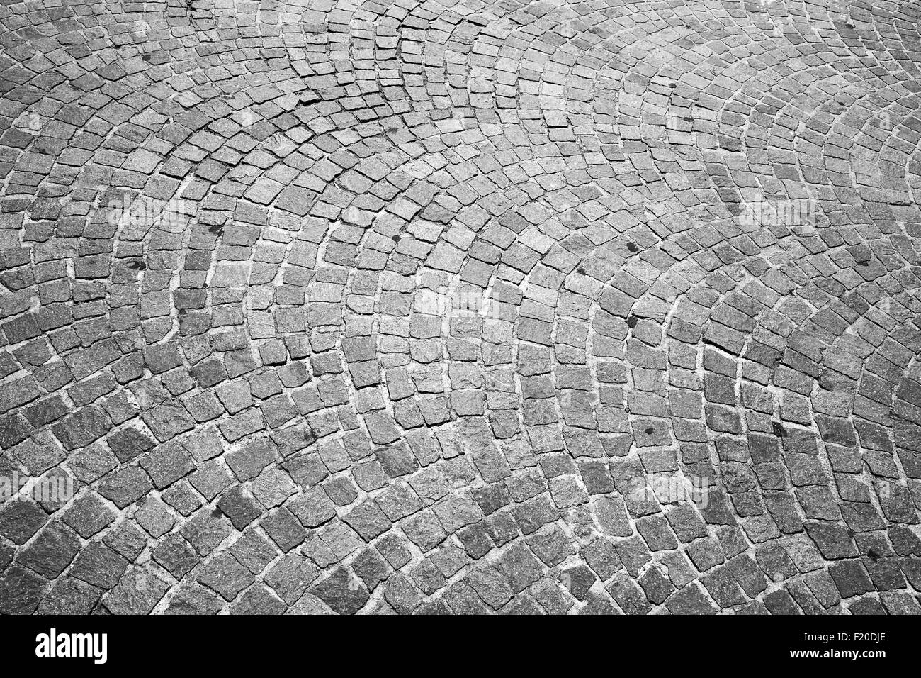 Gray granite cobblestone road pavement. Background photo texture Stock ...