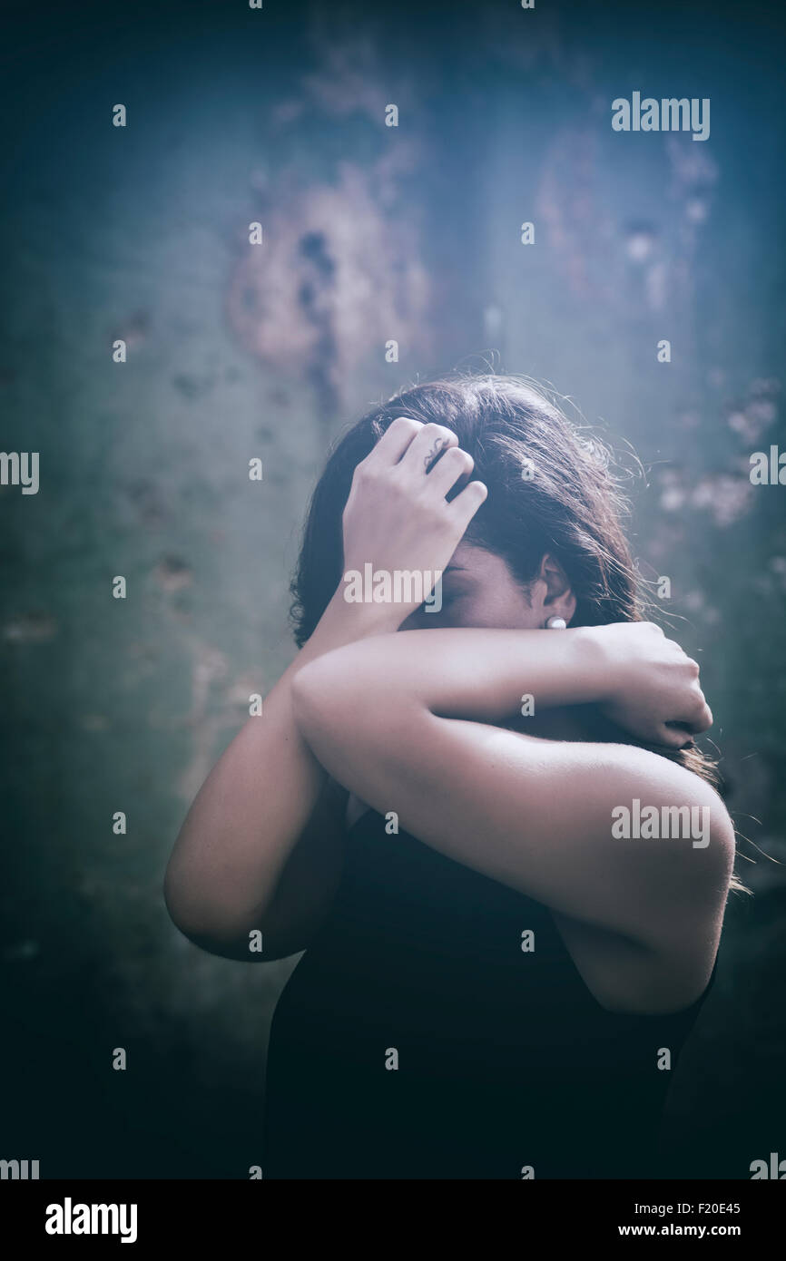 See Scared Woman Hide Face Stock Photos & See Scared Woman Hide Face ...