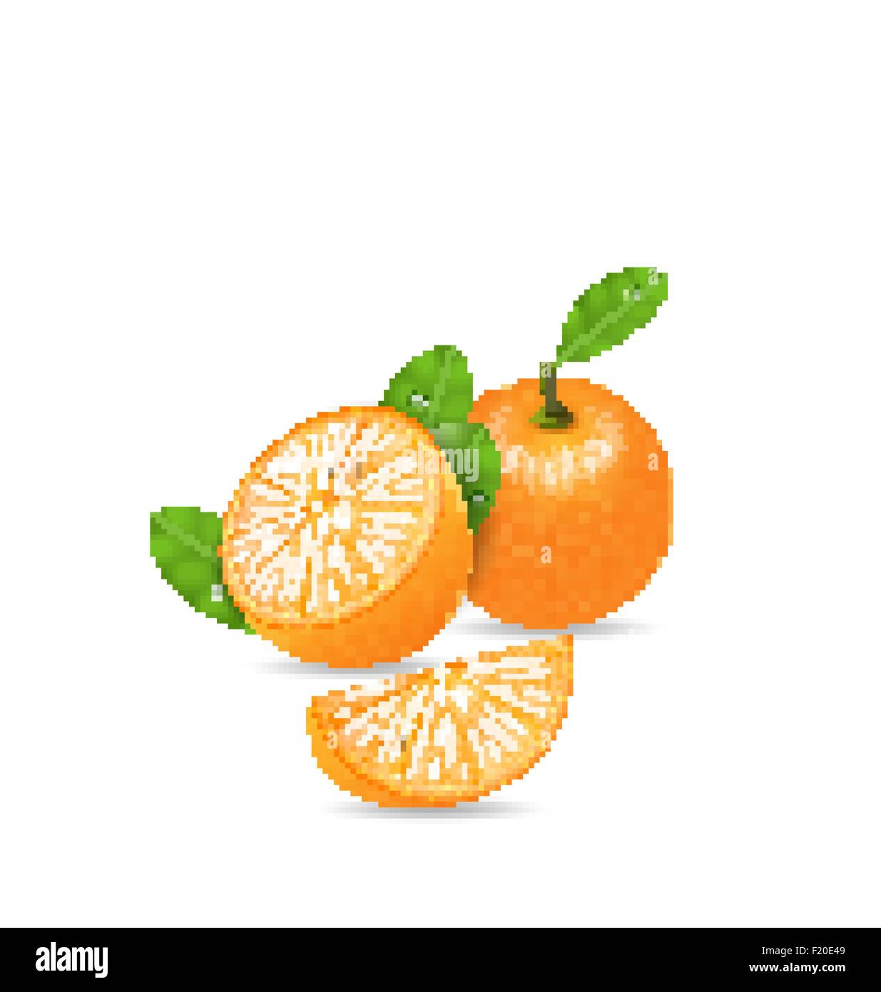 Slices fresh fruits on Stock Vector Images - Alamy