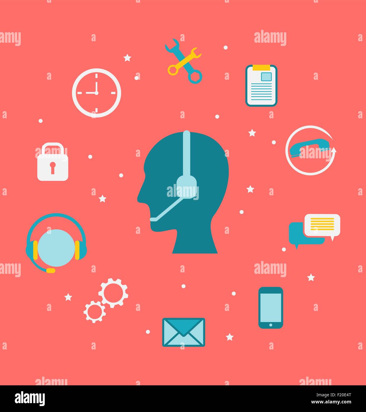 Customer support phone operator Stock Vector Images - Alamy