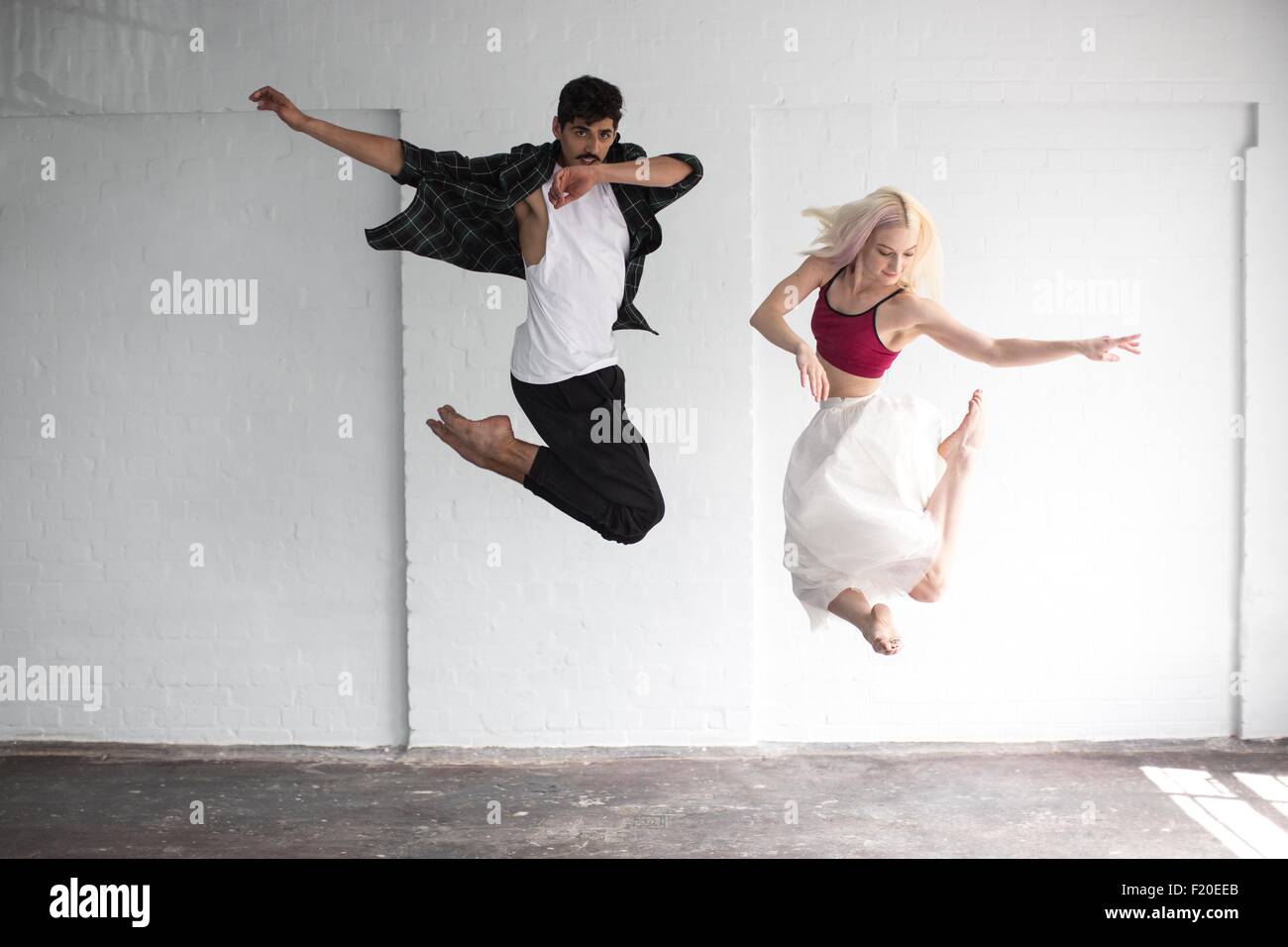 Dancers practising in studio Stock Photo - Alamy
