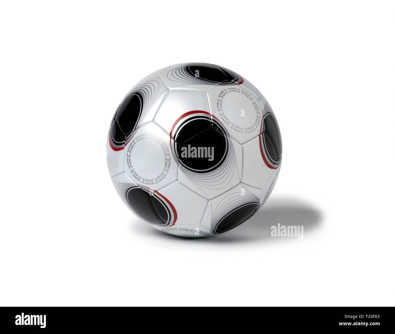 Grey soccer ball on white isolated background Stock Photo - Alamy