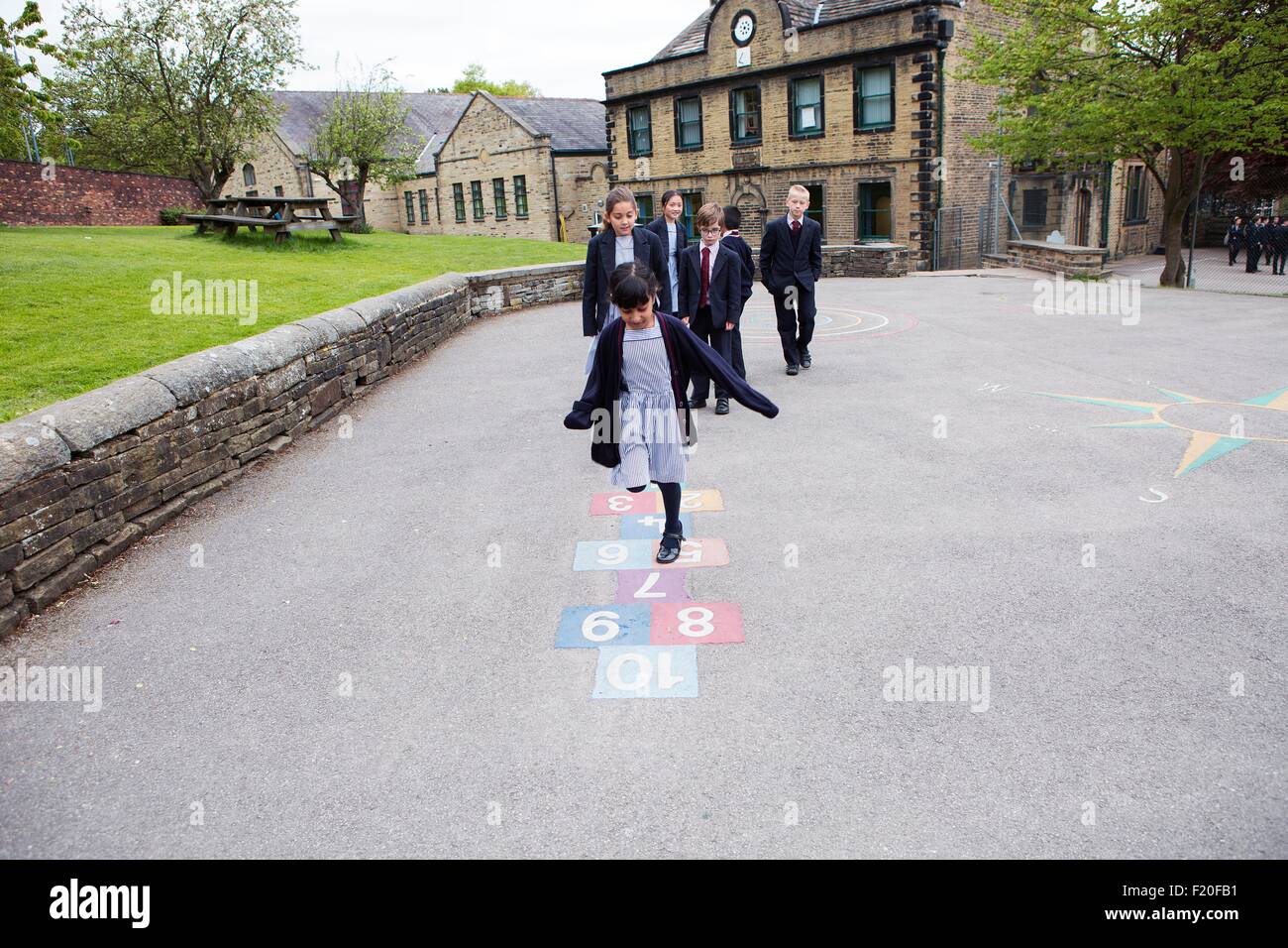 Playing hopscotch hi-res stock photography and images - Alamy