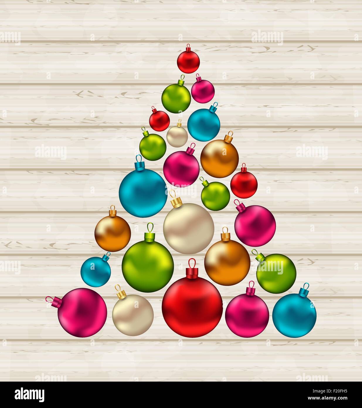 Christmas wooden background colorful Stock Vector Images - Alamy