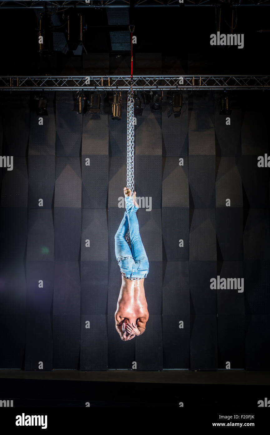 Acrobatic training in Barcelona, Spain Stock Photo - Alamy