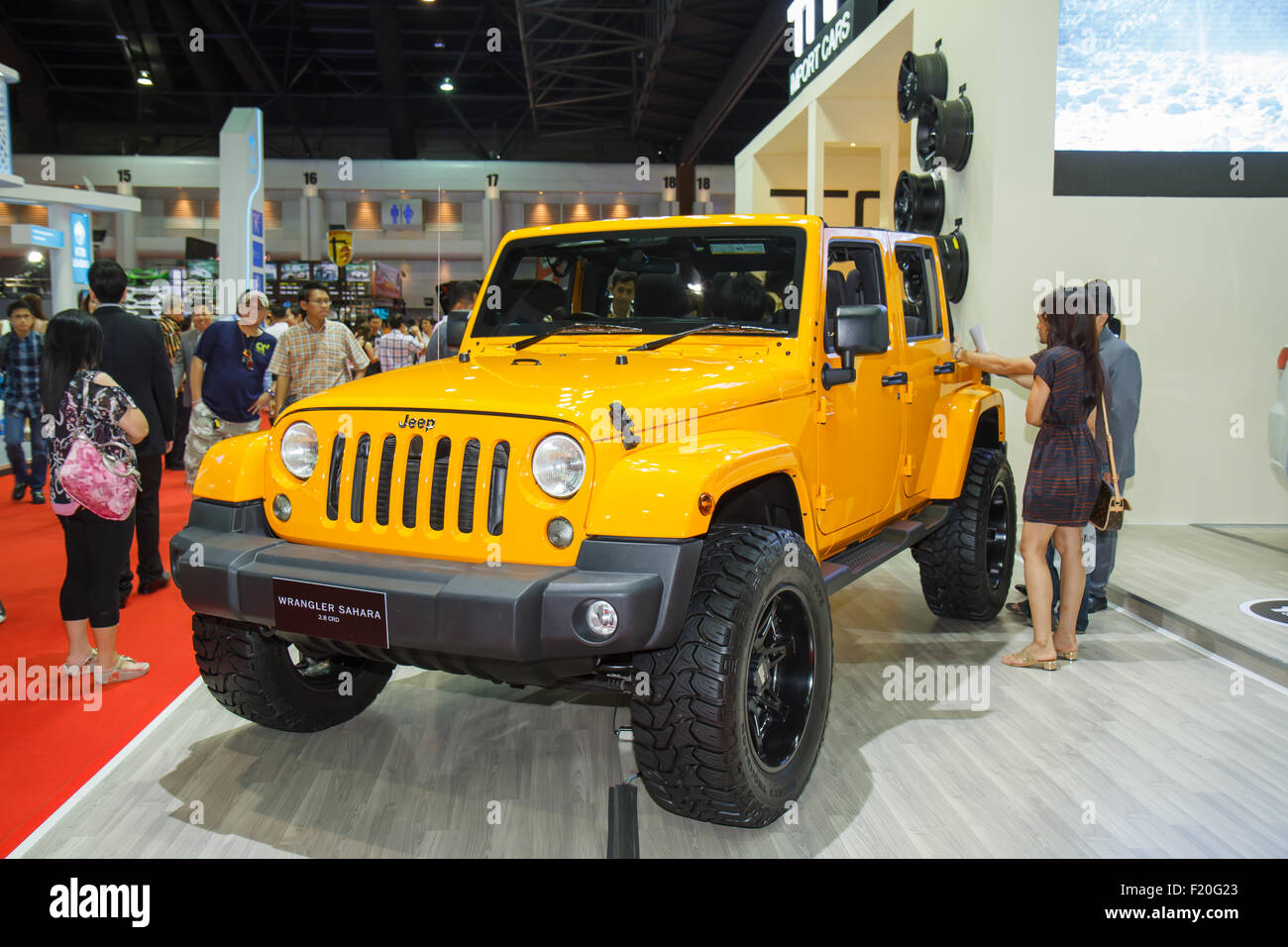 BANGKOK - MARCH 30: Jeep Wrangler Sahara car on display at The 35th ...