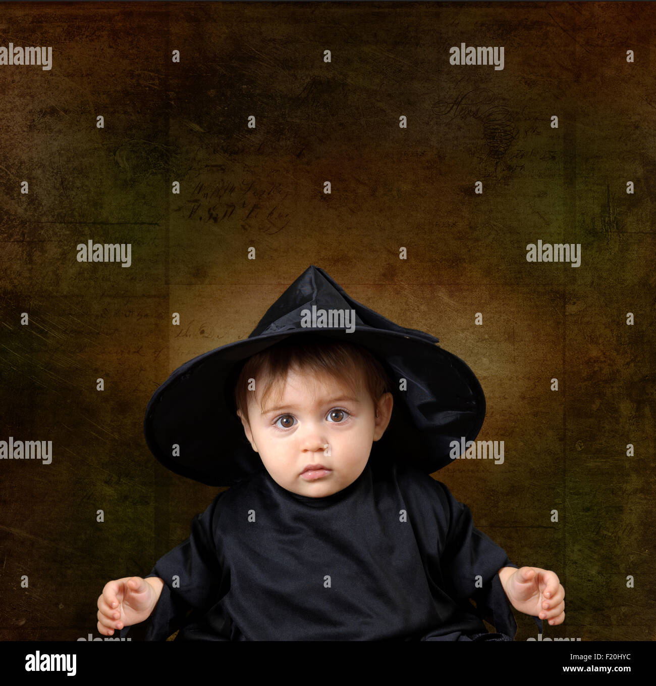 Little baby halloween witch Stock Photo - Alamy
