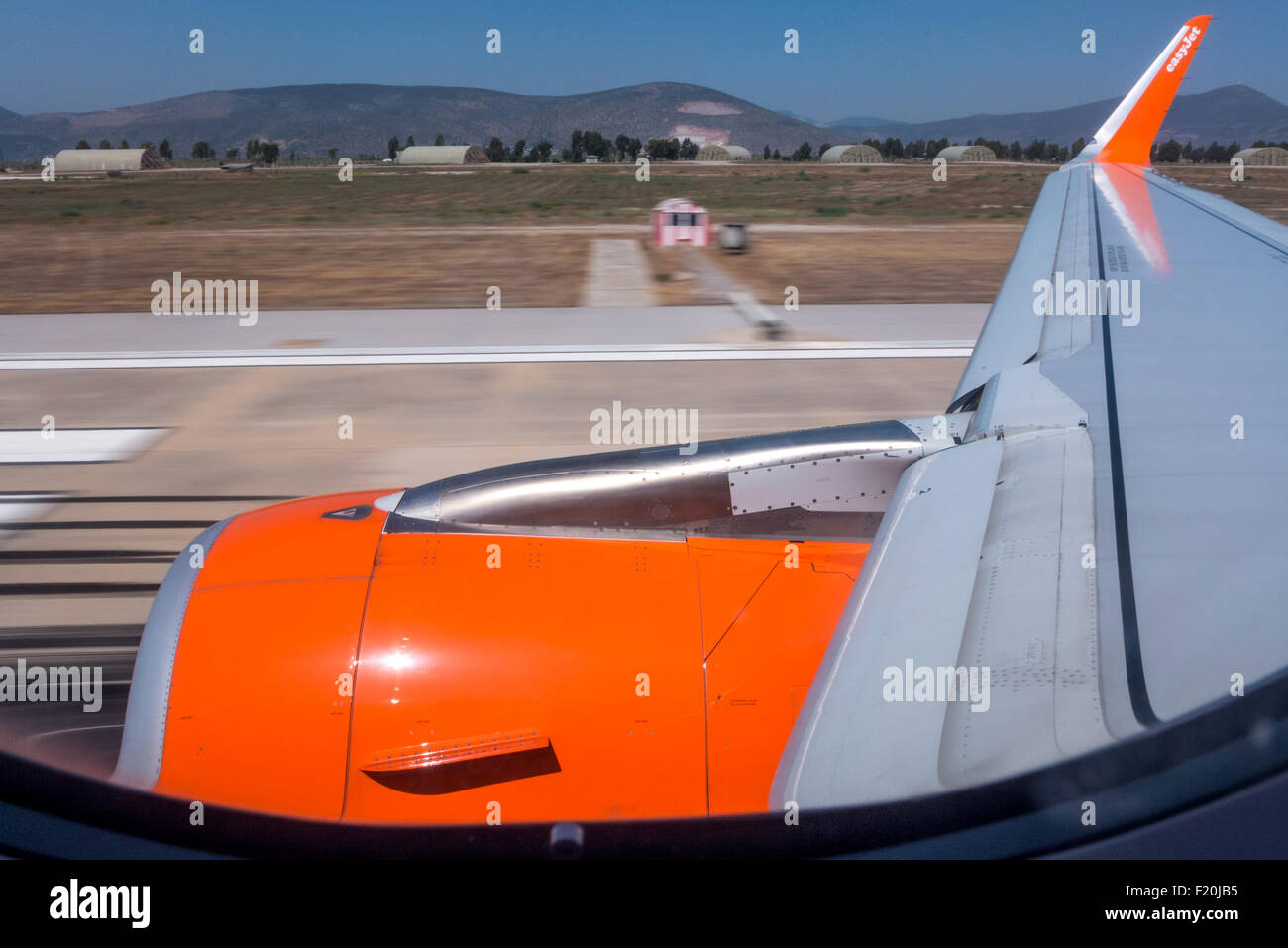 A view out of the window of an EasyJet flight Stock Photo - Alamy
