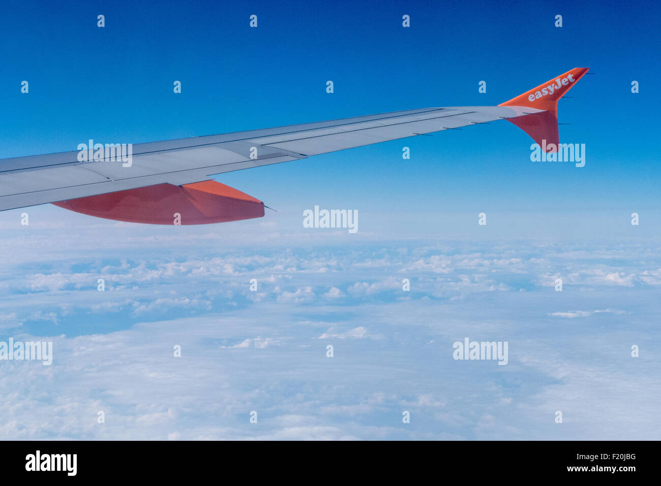 A view out of the window of an EasyJet flight Stock Photo - Alamy