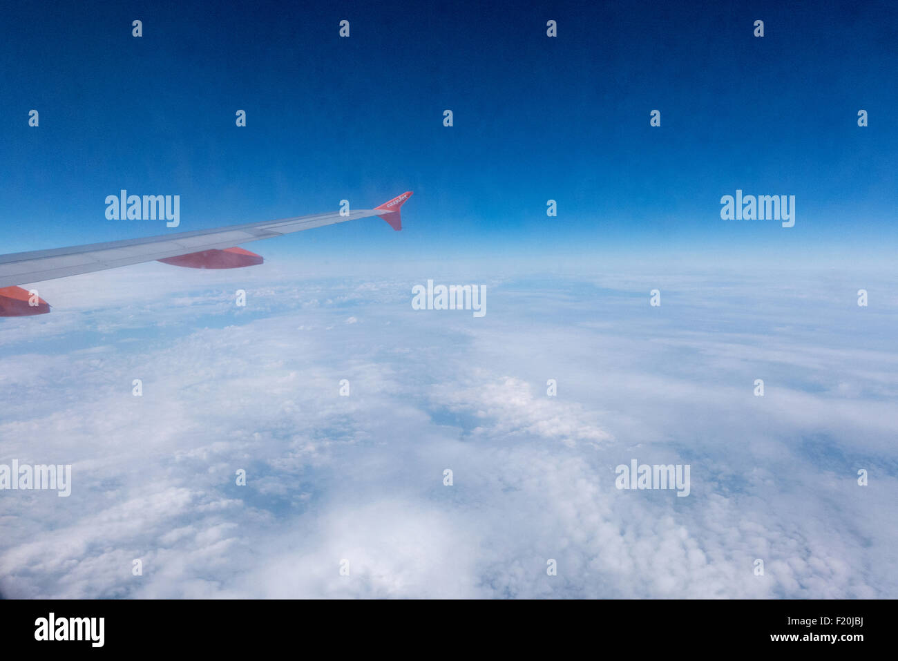 A view out of the window of an EasyJet flight Stock Photo - Alamy
