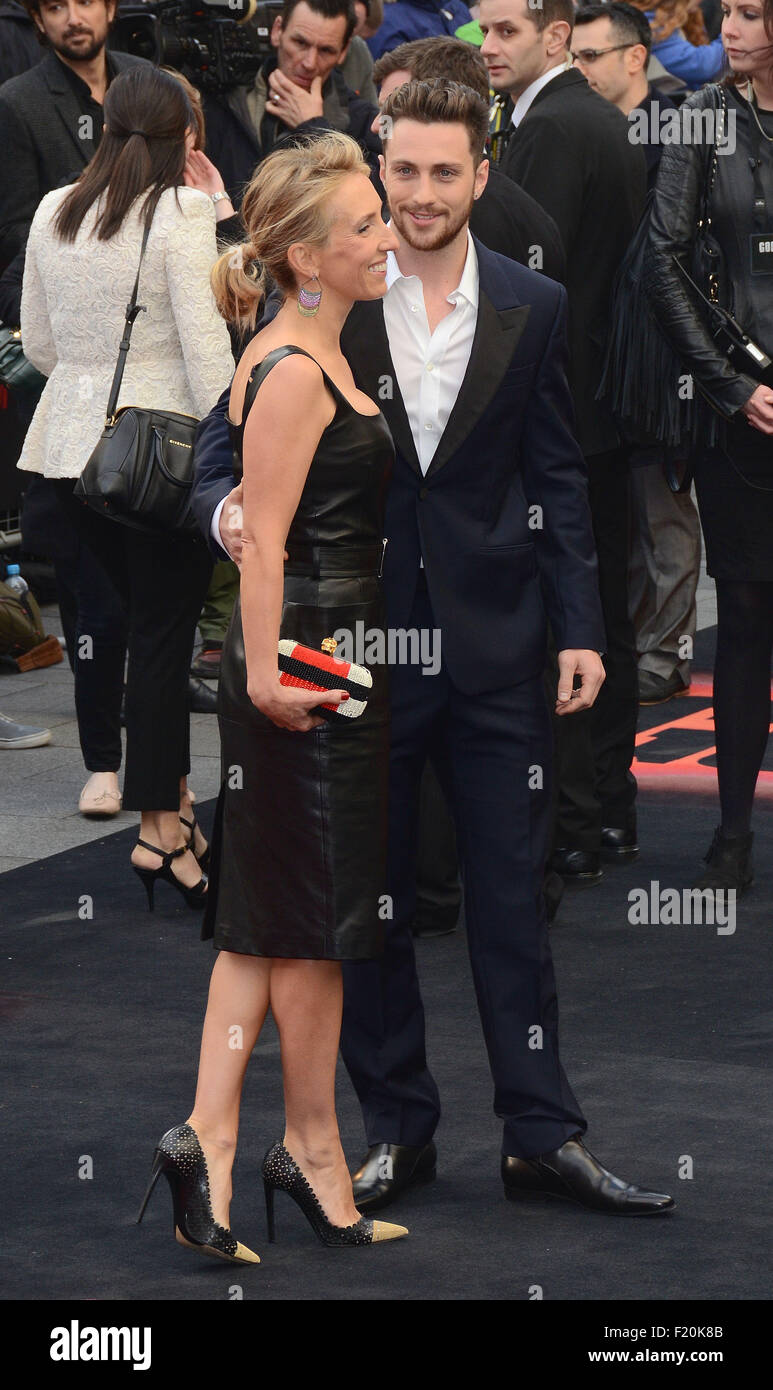 London, UK. Aaron Taylor Johnson and Sam Taylor Wood at 'Godzilla ...